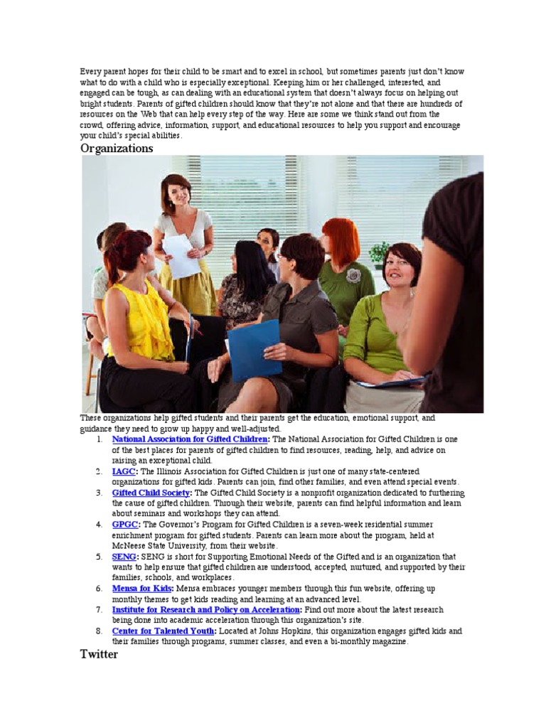 Organizations: National Association For Gifted Children | PDF ...