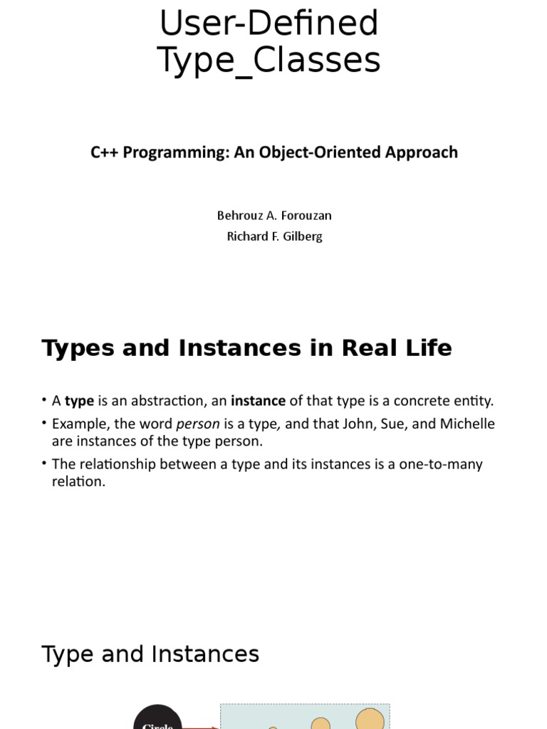 User Defined Type Classes Pdf Class Computer Programming Object Computer Science