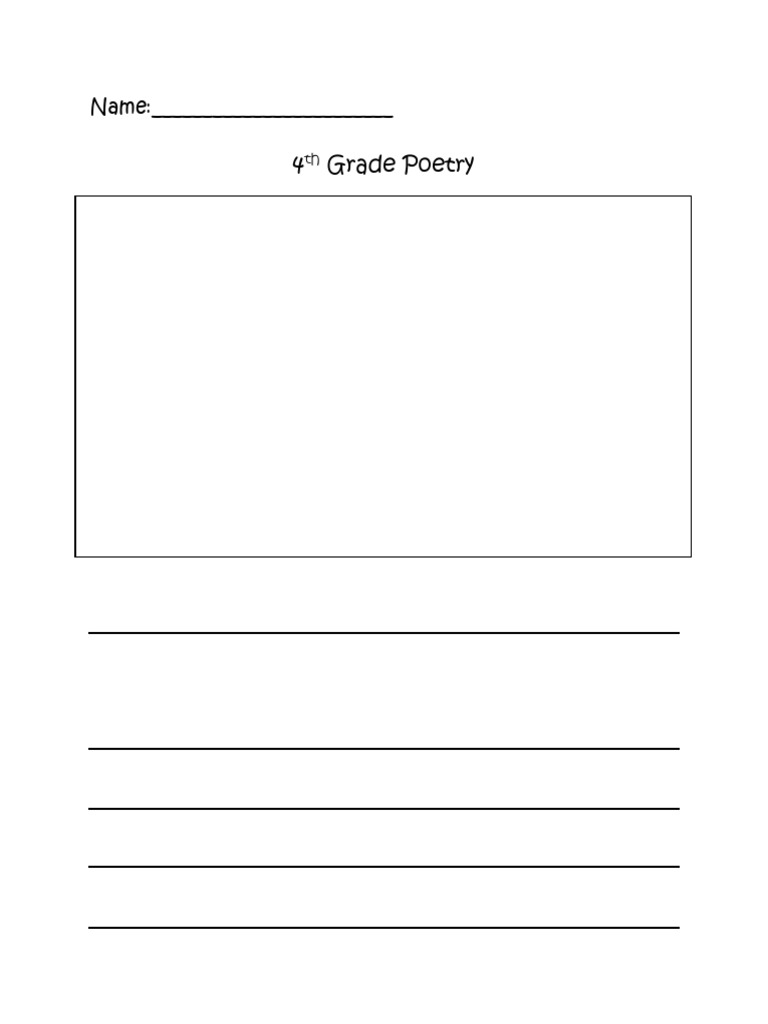 Poetry Worksheet