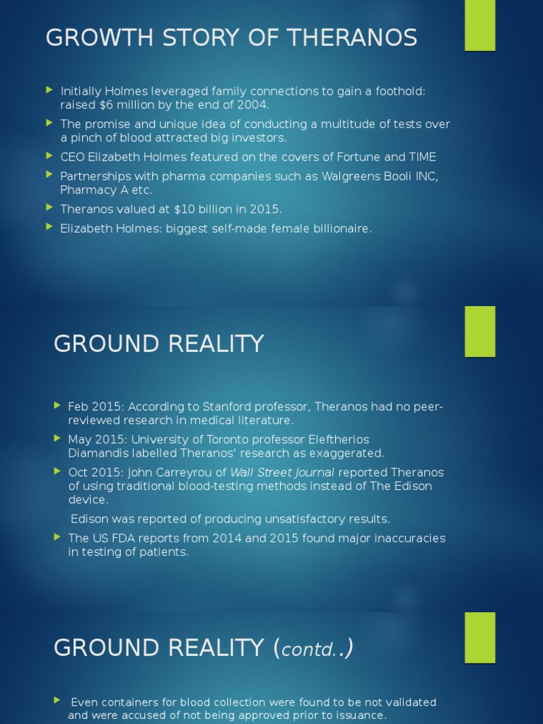 Theranos Growth Story | PDF