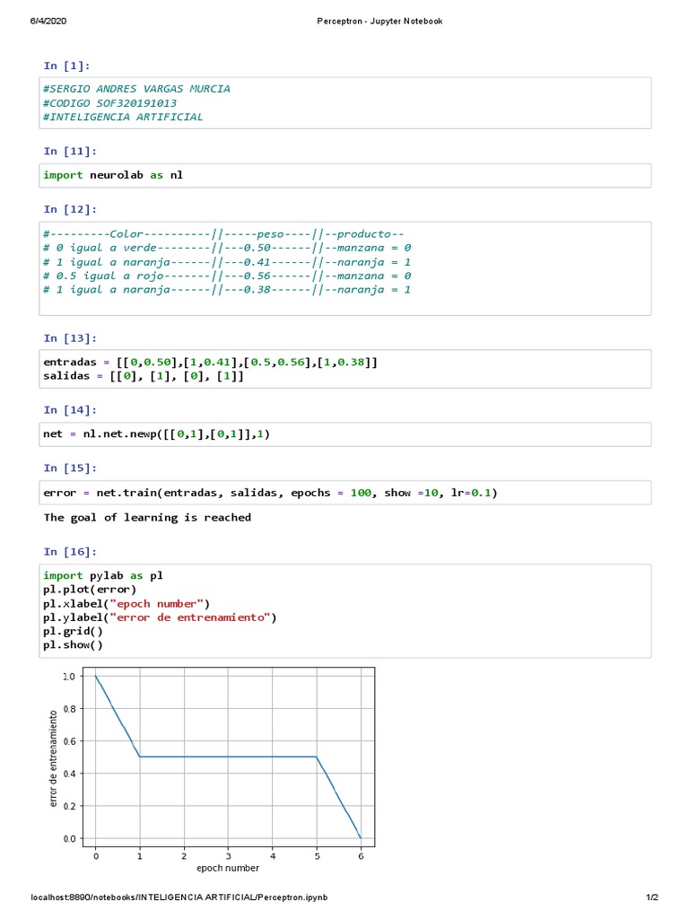 AI Perceptron Tutorial | PDF | Computers