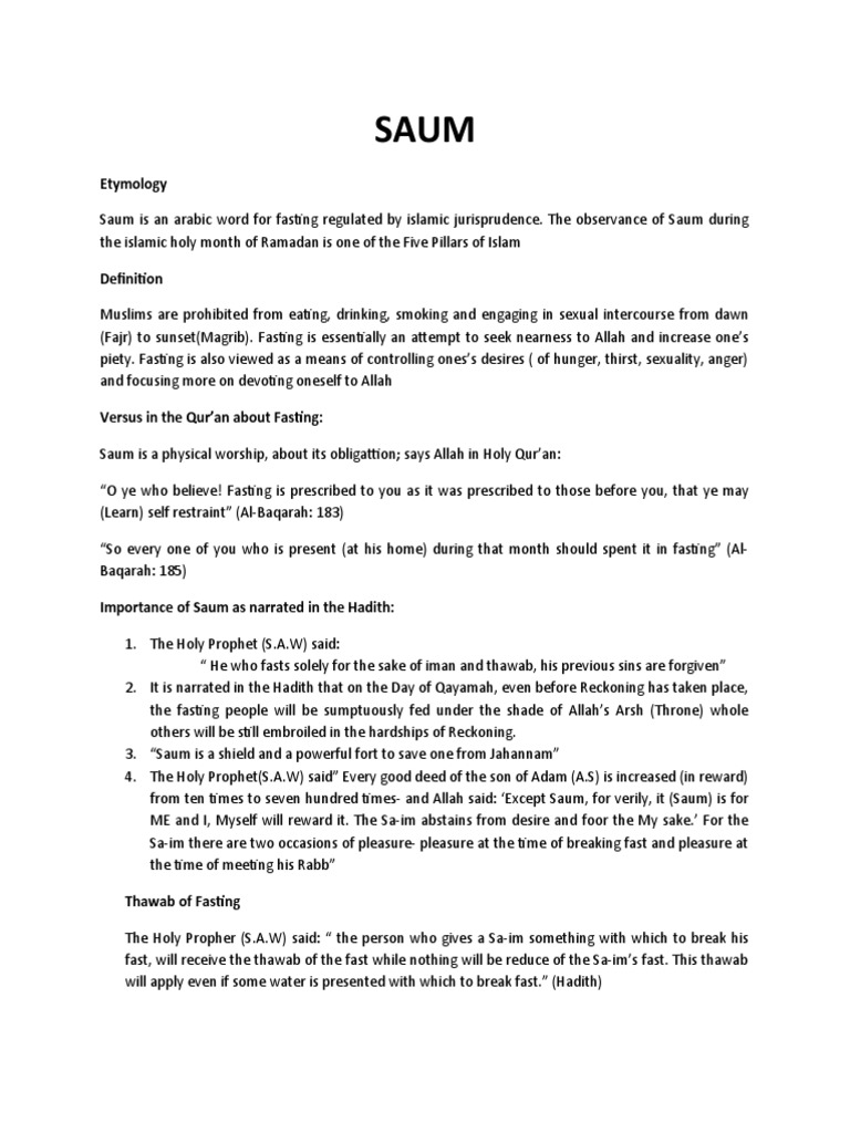 Saum Islam
