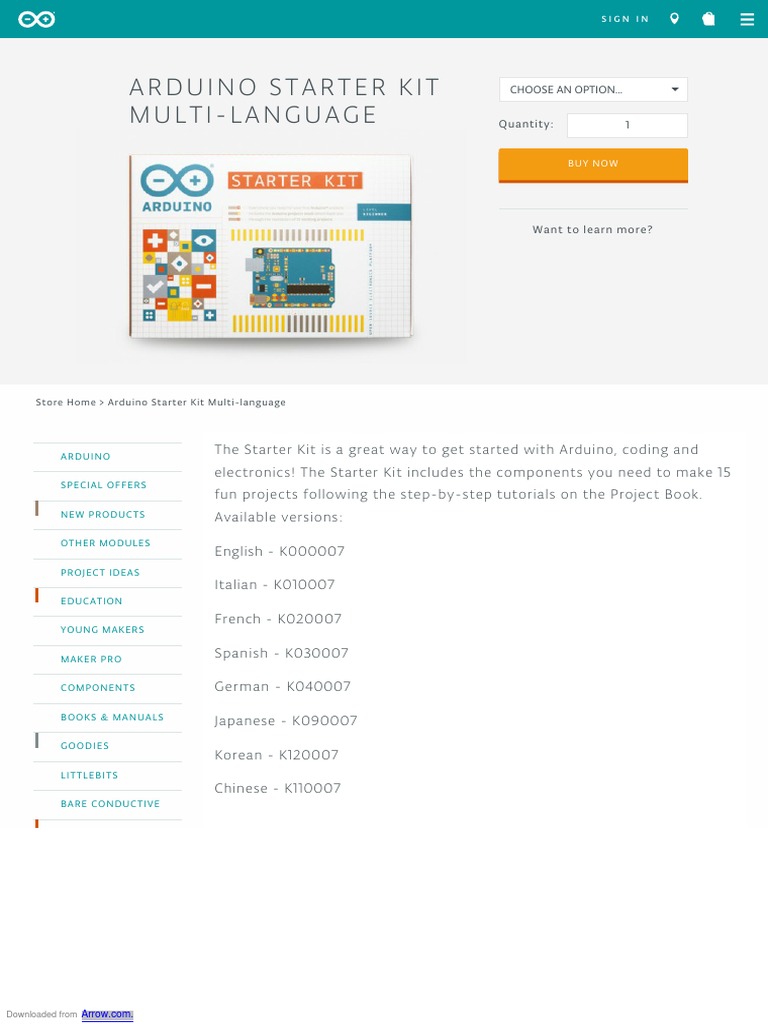 Pgurl - Arduino Starter Kit | PDF | Arduino | Computing