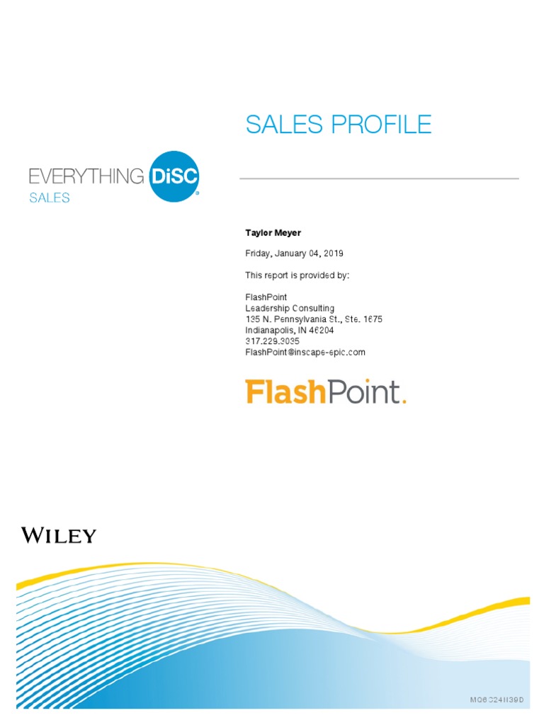 Everything DiSC - Sales Profile - Sample Report | PDF | Sales | Feeling