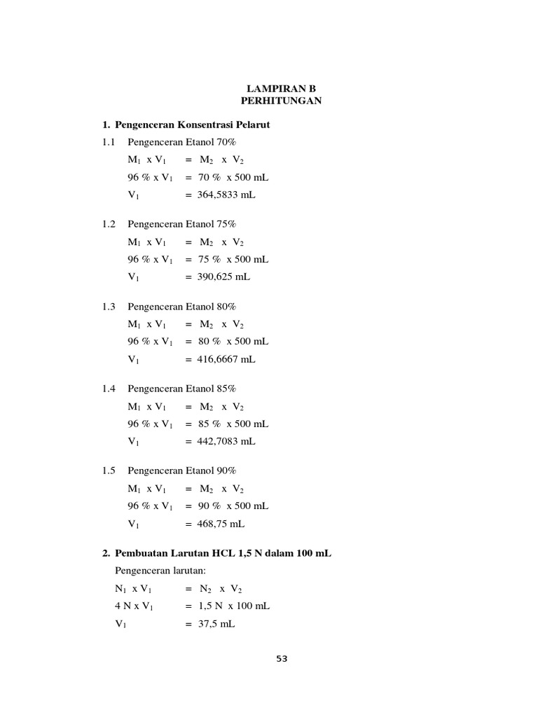 Lampiran B (Perhitungan) PDF | PDF