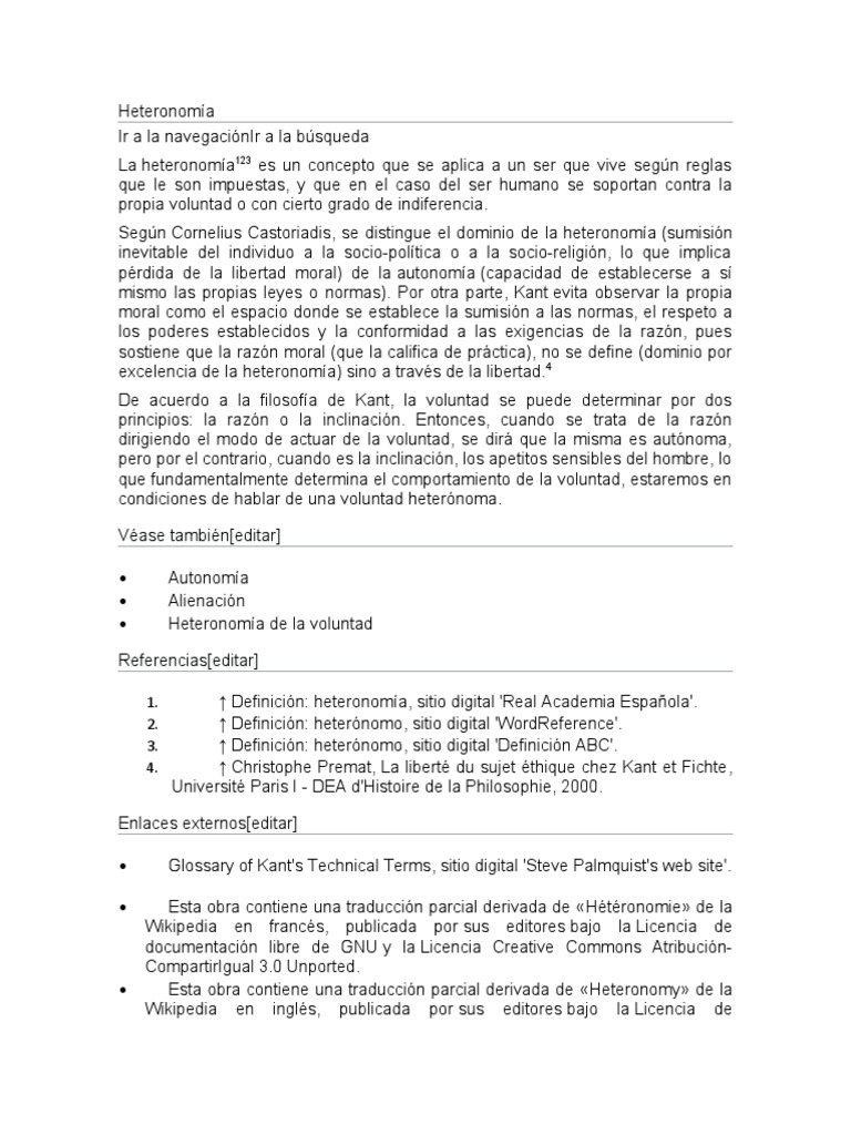 HETERONOMIA | PDF | Moralidad | Teorías filosóficas