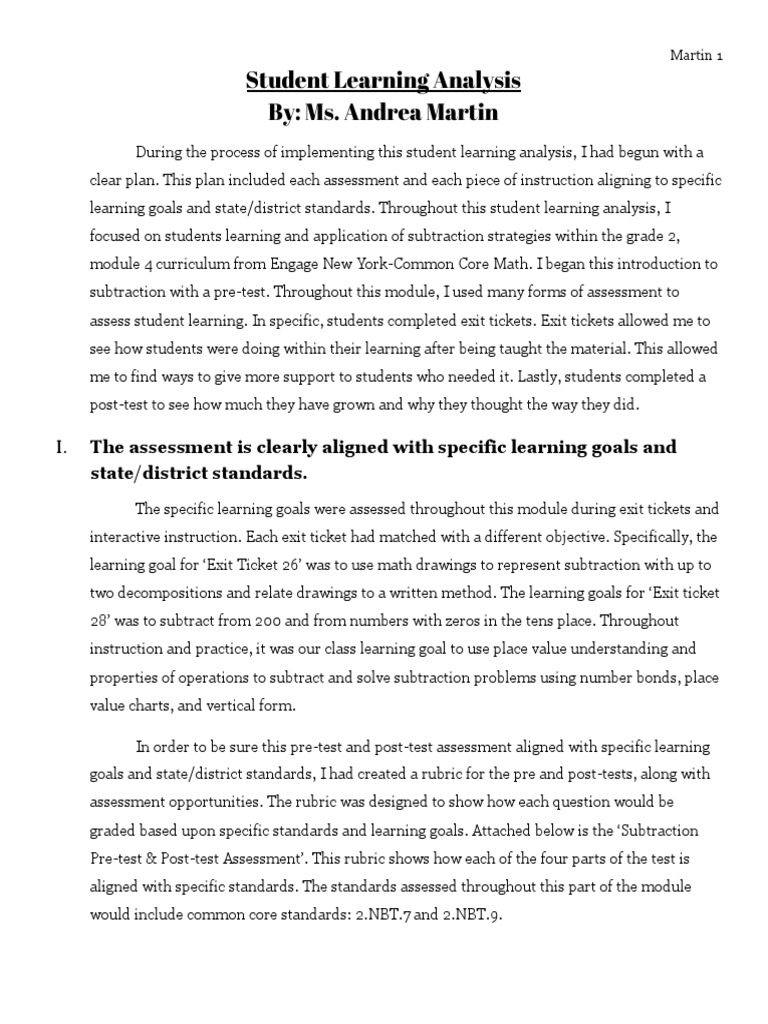 Student Learning Analysis | PDF | Educational Assessment | Understanding