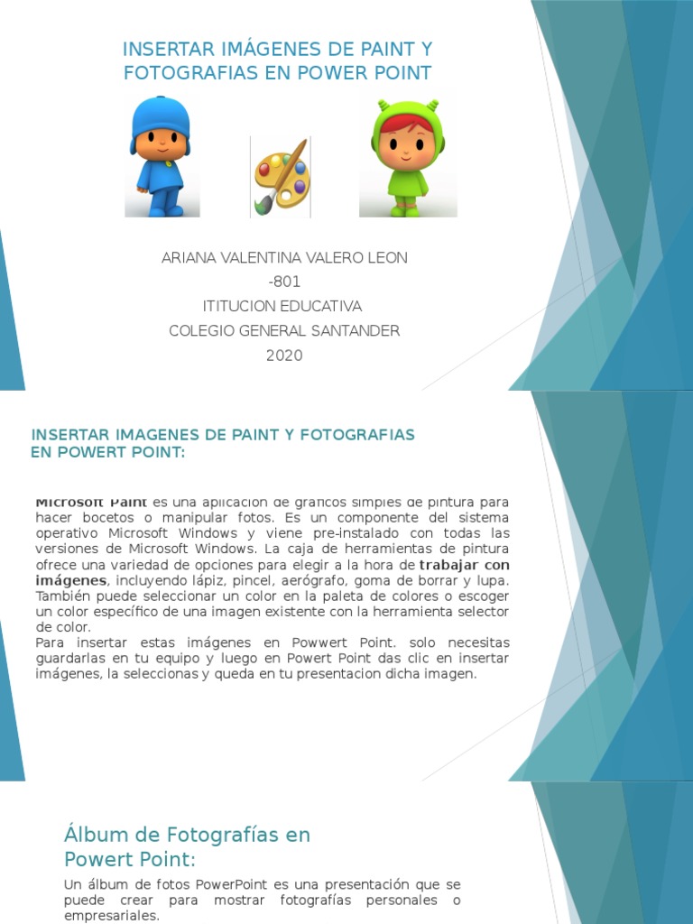 Insertar Imágenes de Paint y Fotografias en Power Point. | PDF ...