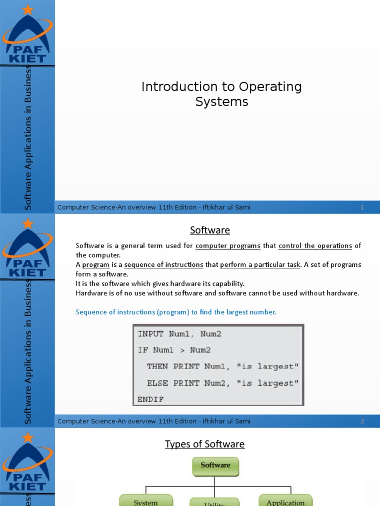 Introduction To Operating Systems: Computer Science-An Overview 11th ...
