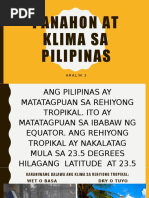 Klima at Panahon Sa Pilipinas Grade 5 | PDF