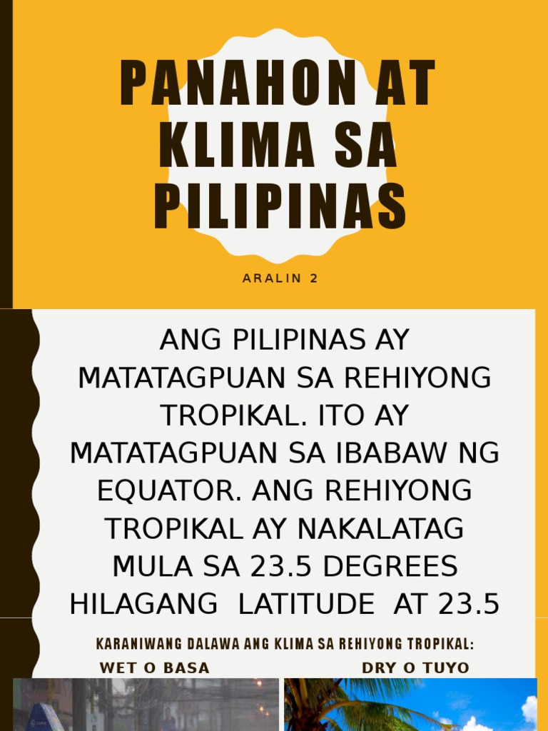 Panahon at Klima Sa Pilipinas | PDF
