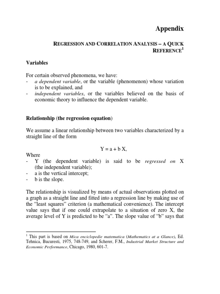 Appendix: R C A - Q R | PDF | Regression Analysis | Correlation And Dependence