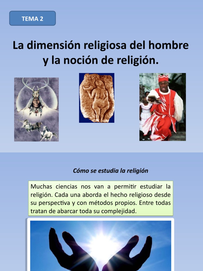 Tema 2 La Dimensión Religiosa Del Hombre y La Noción de Religión | PDF ...