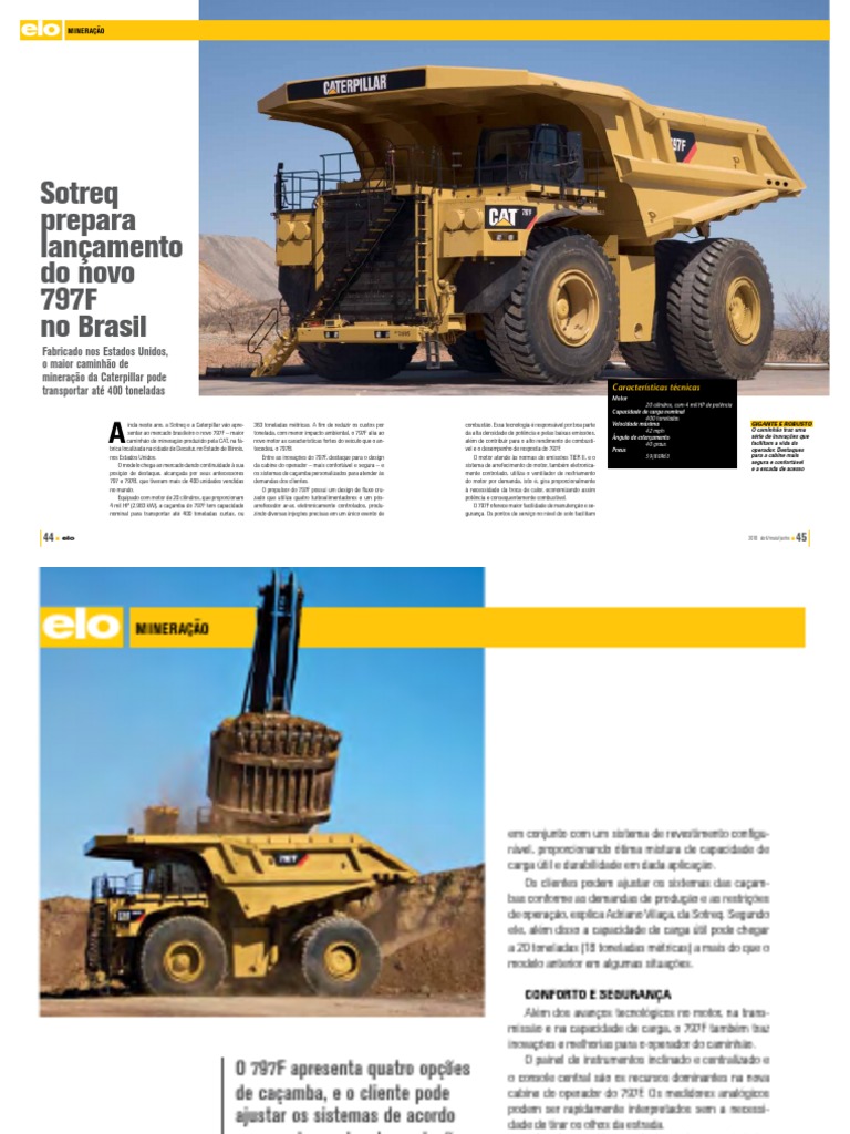 Caminhão Fora de Estrada - 797F | PDF | Motores | Pneu