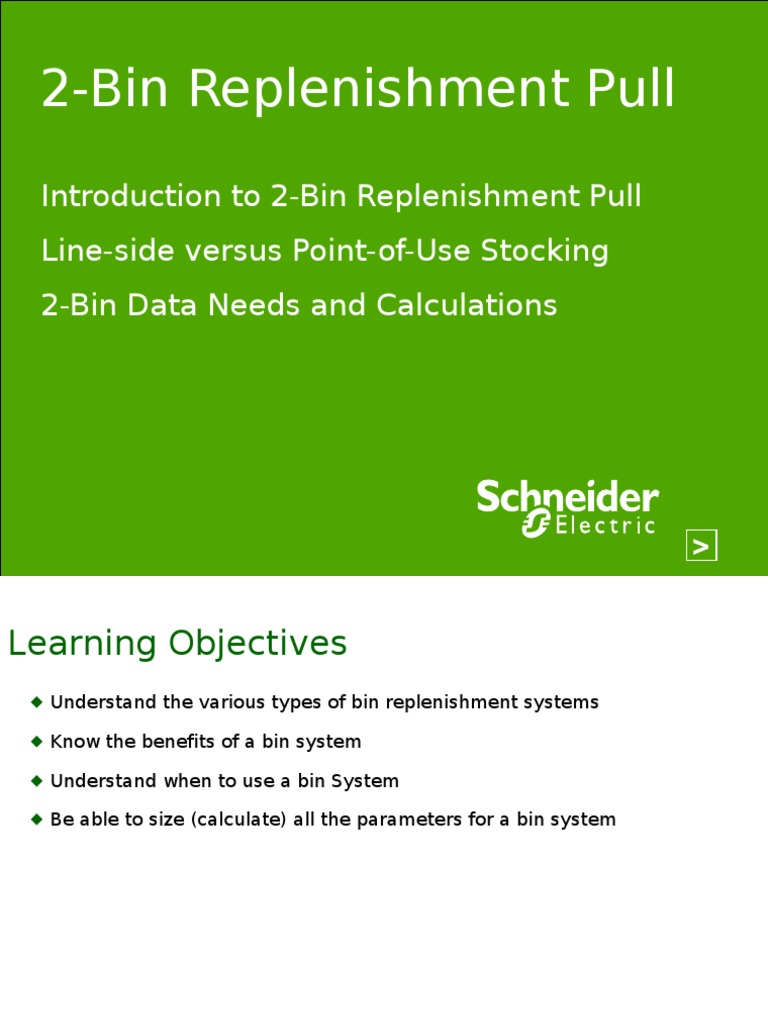 Two Bin Replenishment Pull System | Download Free PDF | Supply Chain ...