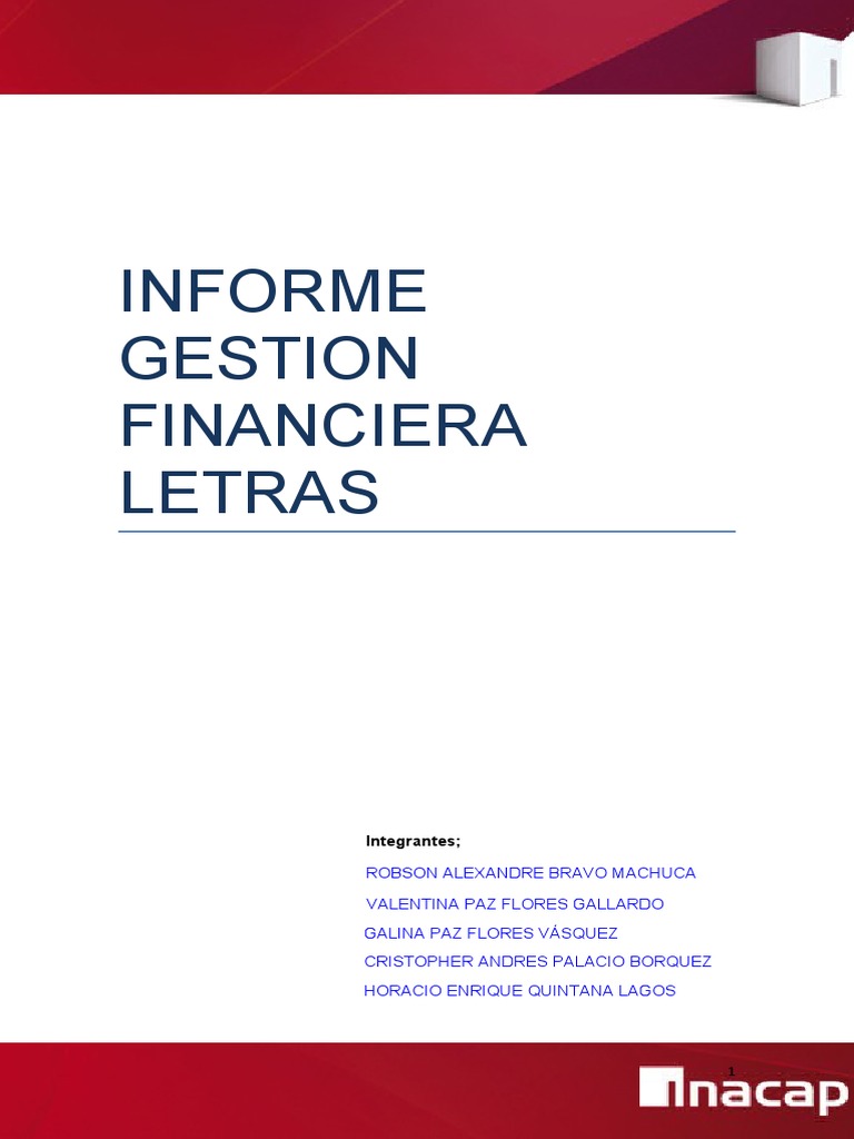 INFORME LETRAS Final | PDF | Pagaré | Pagos