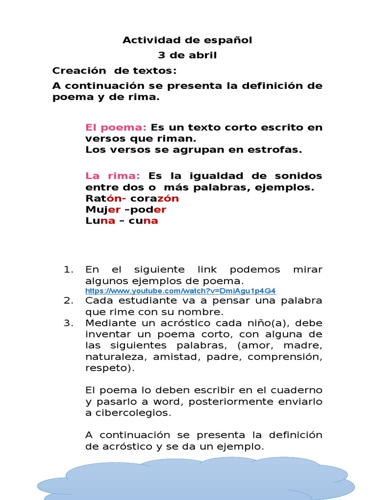 Poemas y Acrósticos para Niños | PDF | Poesía | Ficción general