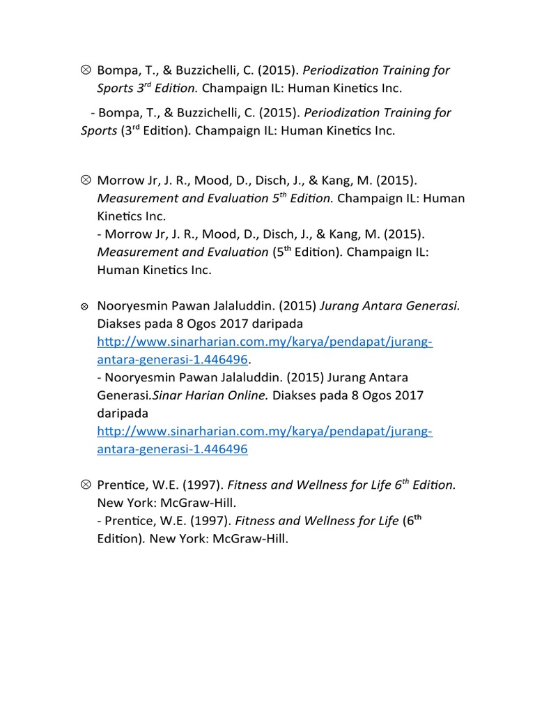 Sports 3 Edition. Champaign IL: Human Kinetics Inc.: Antara-Generasi-1. ...