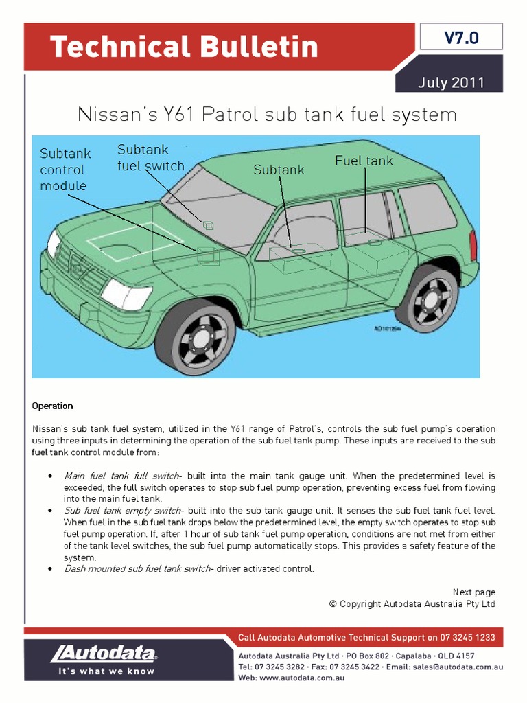 Sub Tank Fuel System PDF | PDF | Switch | Manufactured Goods