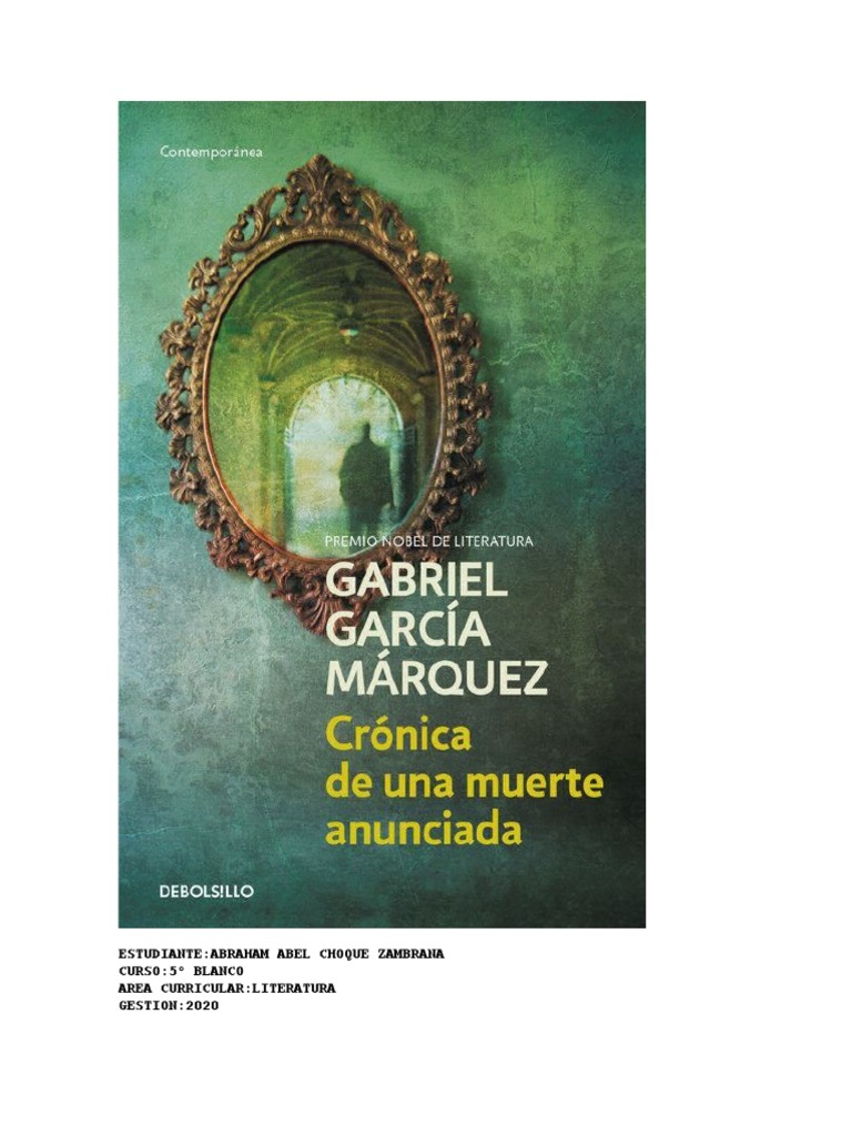 Crónicas de Una Muerte Anunciada PDF | PDF | Gabriel García Márquez ...