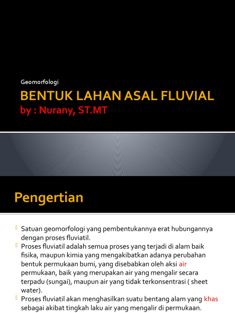 Klasifikasi dan Proses Sungai Fluvial | PDF | Ilmu Sosial | Perjalanan
