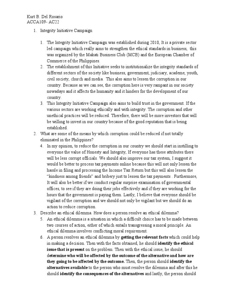 Integrity Initiative Campaign | PDF | Business Ethics | Corruption