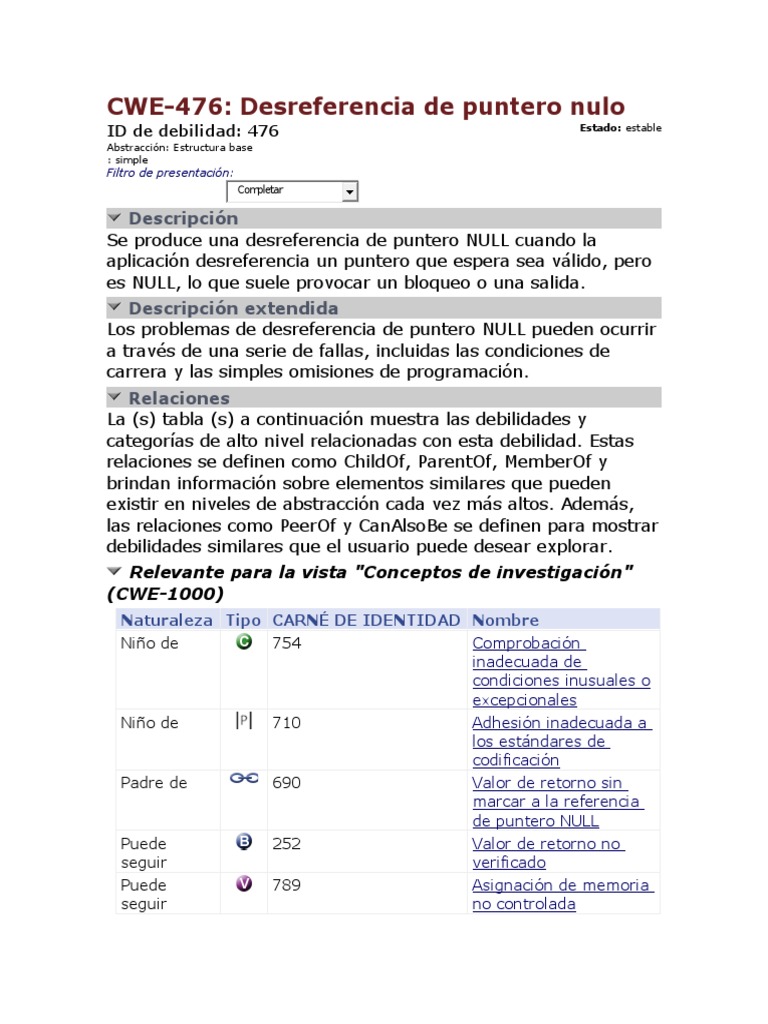 CWE 2 Parte | PDF | Puntero (Programación de computadora) | Programa de computadora