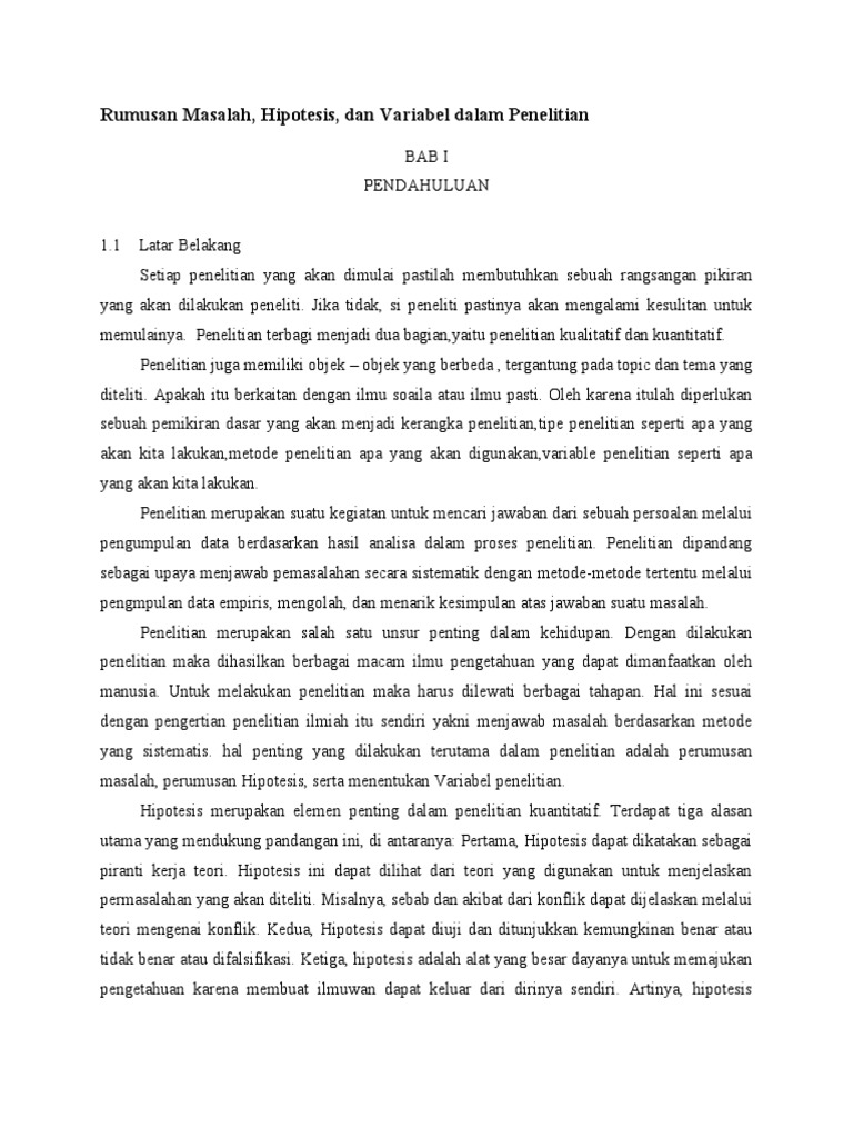 Rumusan Masalah | PDF | Karier & Perkembangan | Sains & Matematika