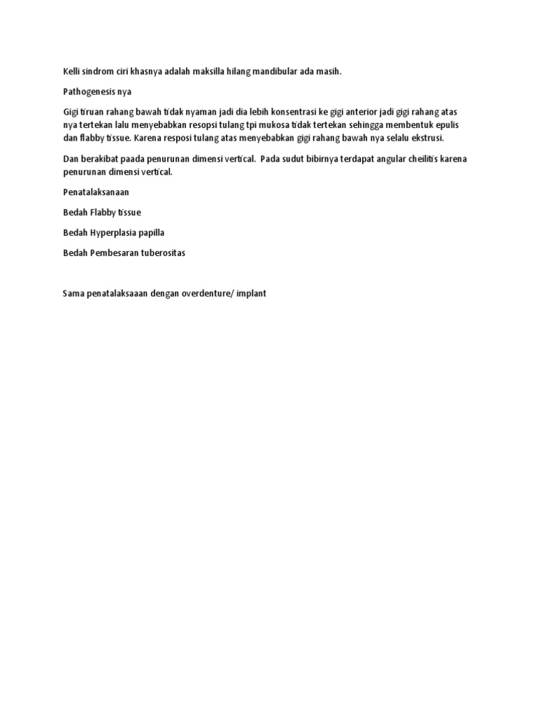 Penanganan Sindrom Kelly pada Gigi | PDF | Kajian Bahasa Asing | Sains ...