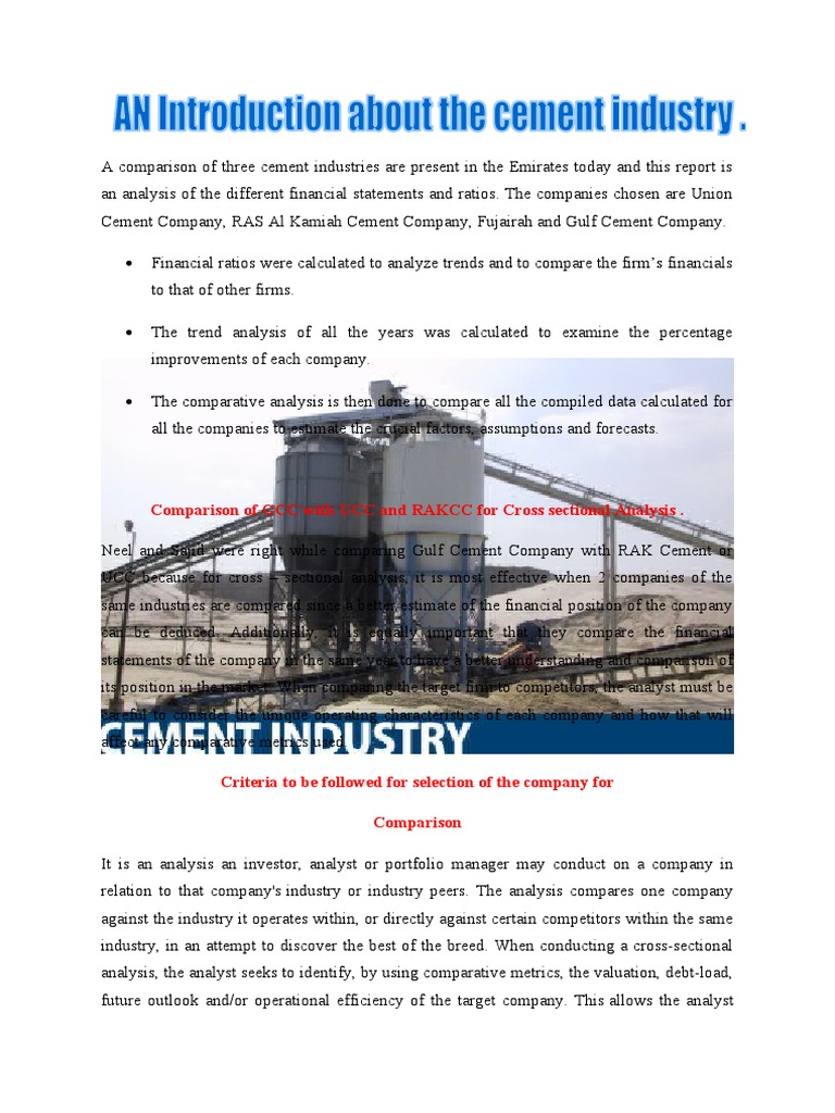 An Introduction Abt Cement Industry | PDF | Revenue | Financial Accounting