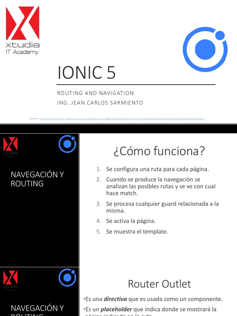 Ionic 5 Pdf Enrutador Computación áreas De Informática