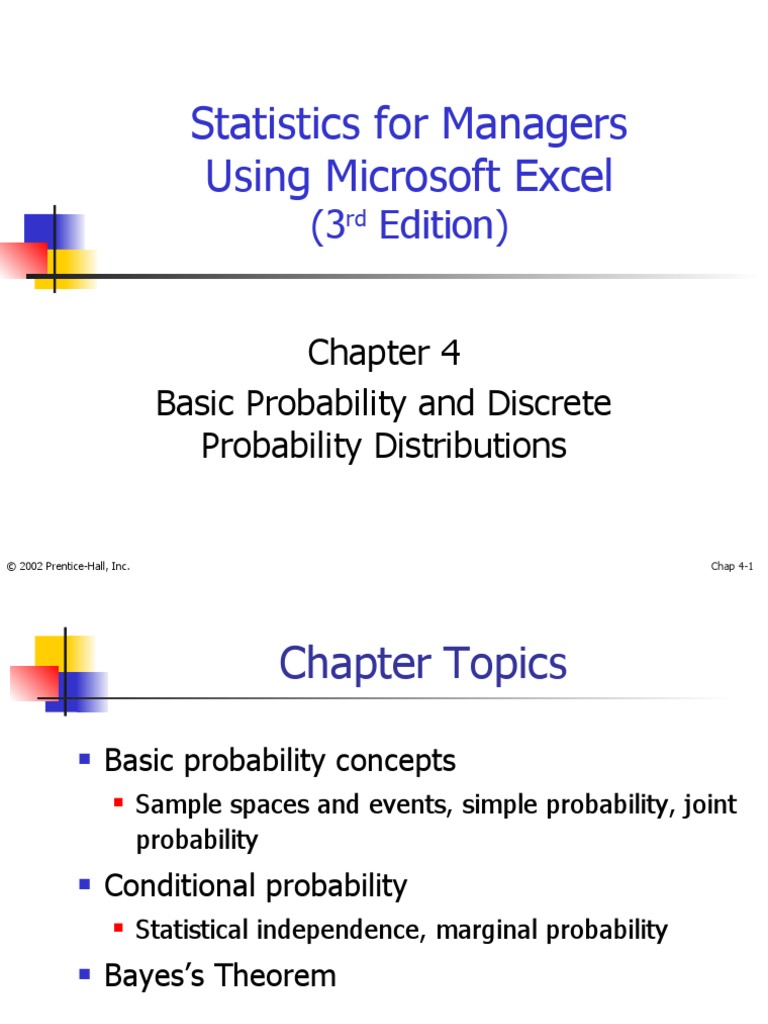 Statistics For Managers Using Microsoft Excel: (3 Edition) | PDF ...