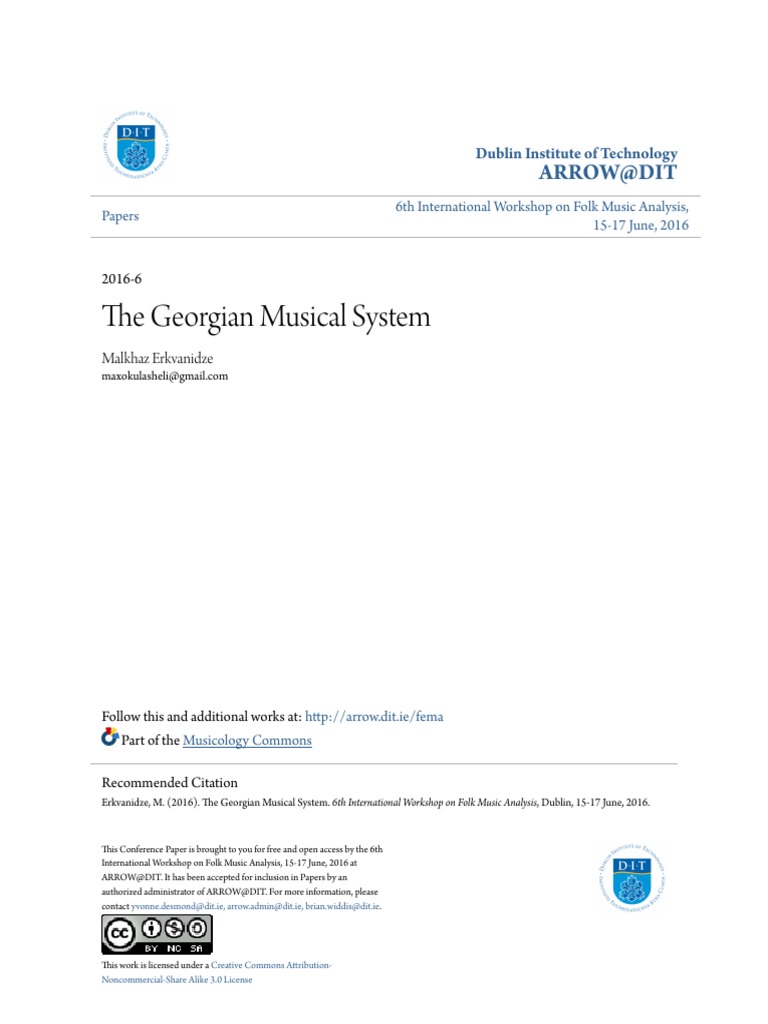 The Georgian Musical System | PDF | Mode (Music) | Scale (Music)