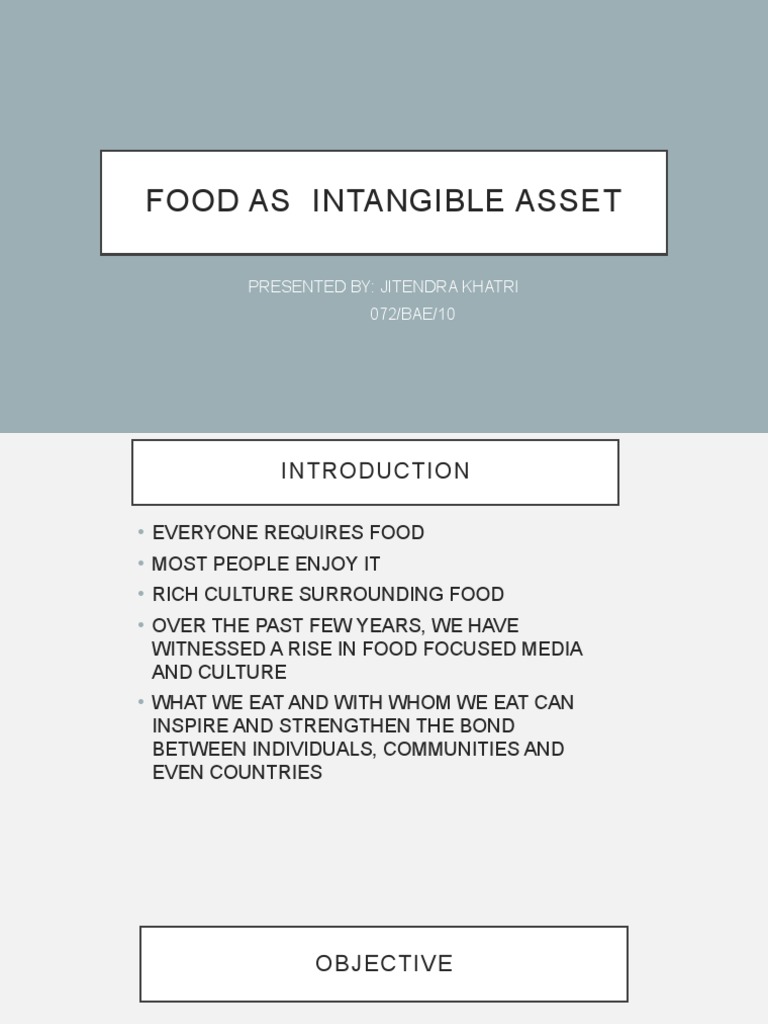 Food As Intangible Asset | PDF | Foods | Human Communication