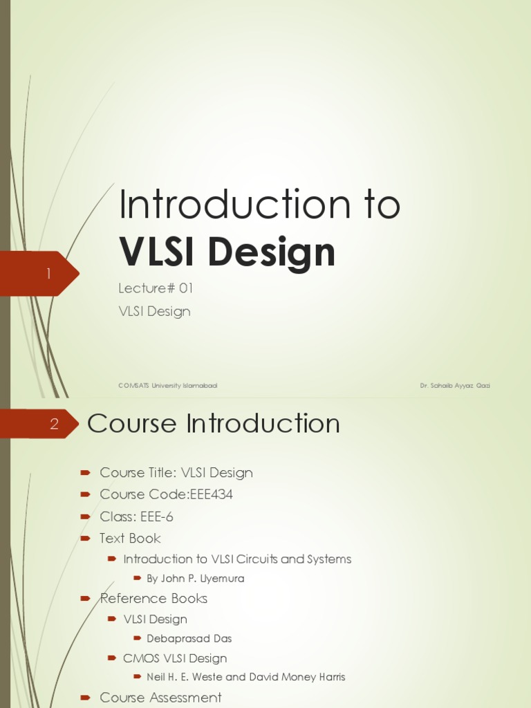 SP20 VLSI Lecture01 20200204 Introduction To VLSI Design PDF | PDF ...
