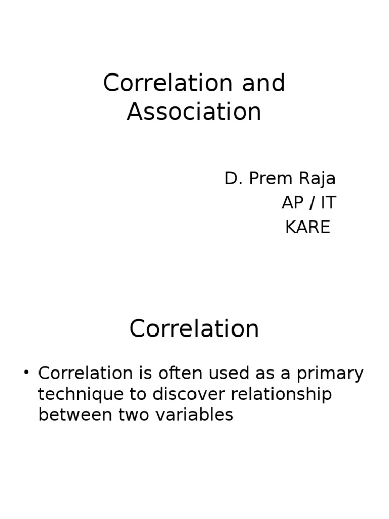 Correlation and Association in Data Mining | PDF