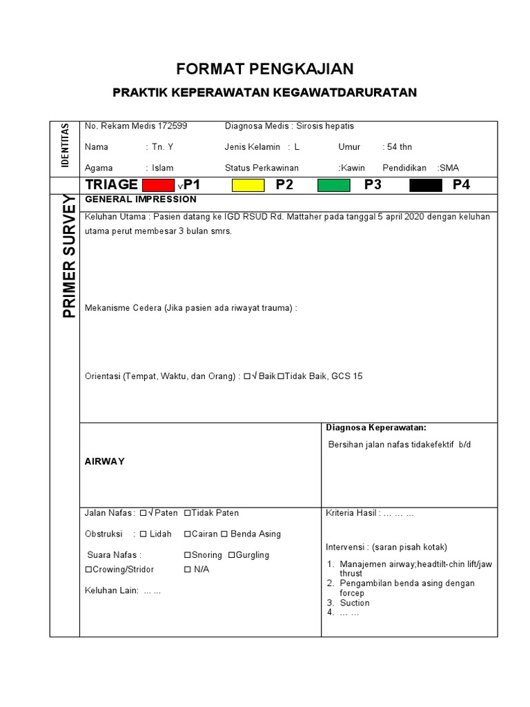 Pengkajian Keperawatan Sirosis Hepatis | PDF