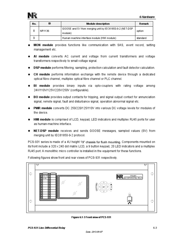 PCS-931 Relay Manual Overview | PDF | User Interface | Programmable ...