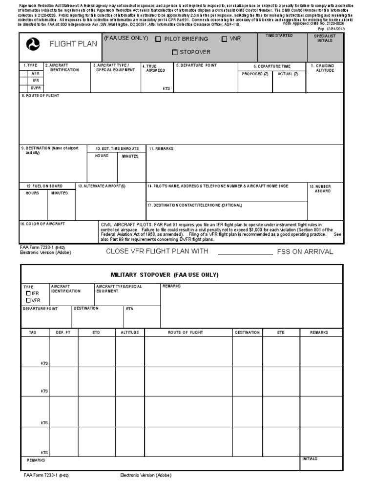 Flight Plan: (Faa Use Only) Pilot Briefing VNR Stopover | PDF ...