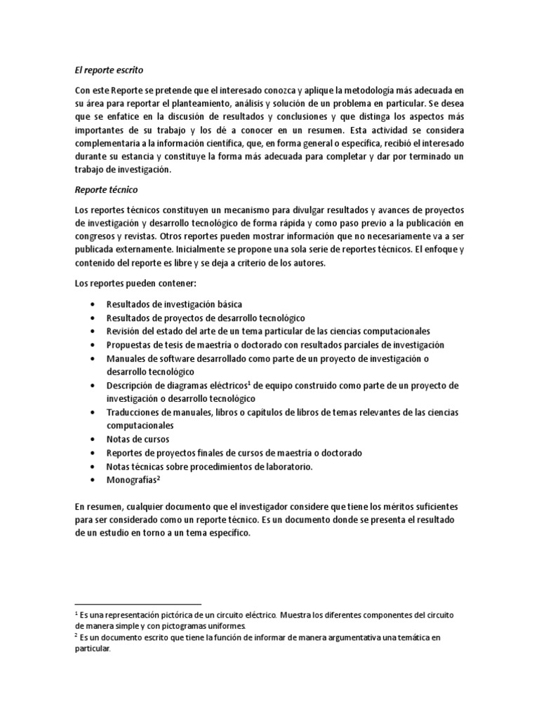 Guía para Elaborar un Reporte Escrito | PDF | Información | Software