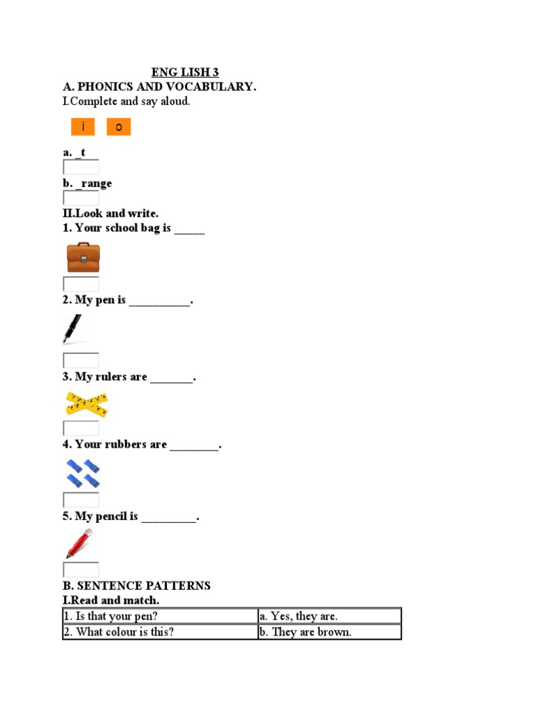 English 3: Phonics and Vocabulary | PDF