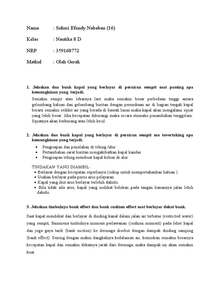 Tugas Olah Gerak - Suheri Efendy Nababan | PDF