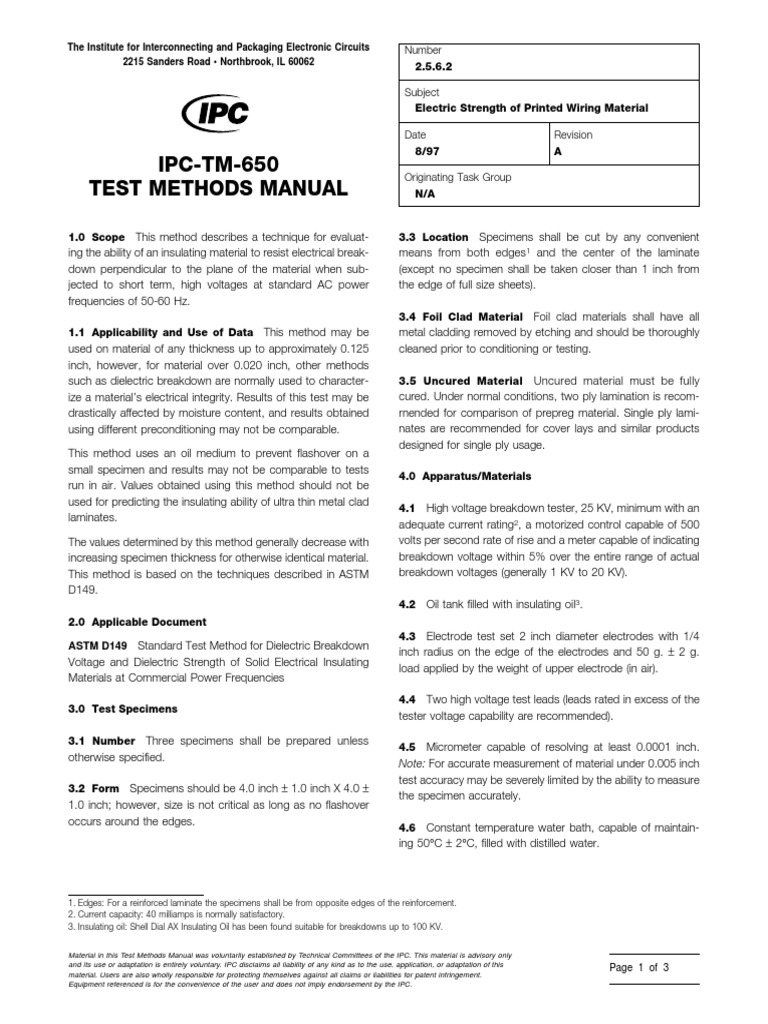 Test Procedure Dielectric Material | PDF | Electrical Breakdown ...