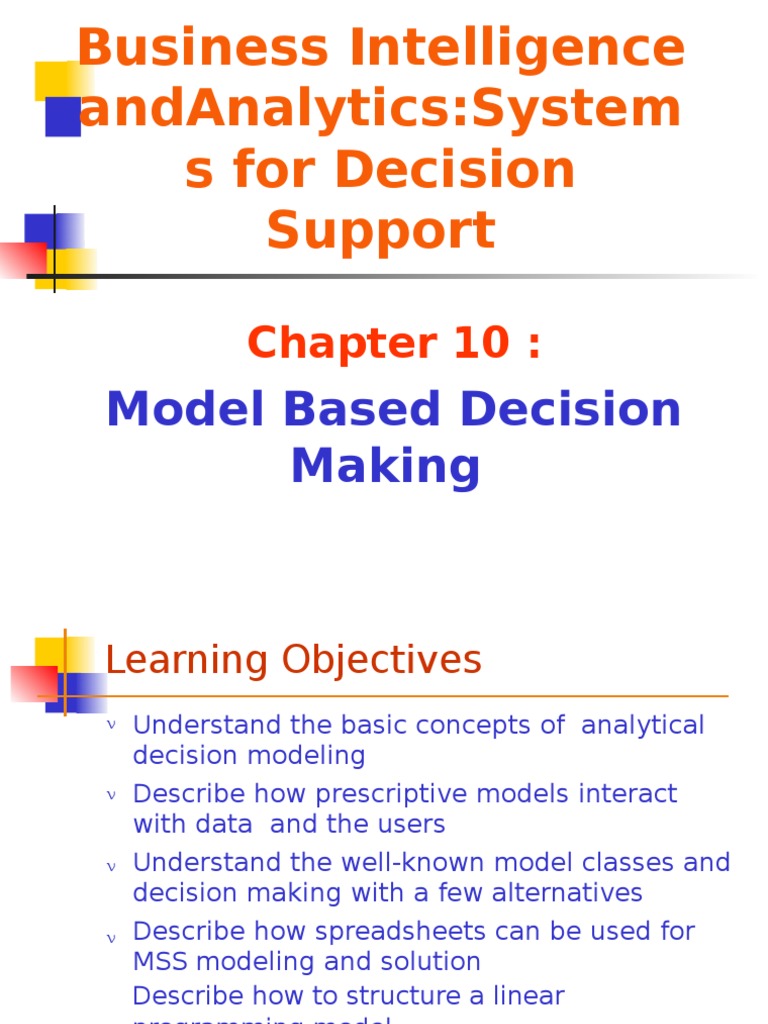 Week 10 - Model Based Decision Making | PDF | Mathematical Optimization ...