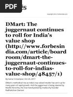 History of Dmart | PDF | Business | Finance & Money Management