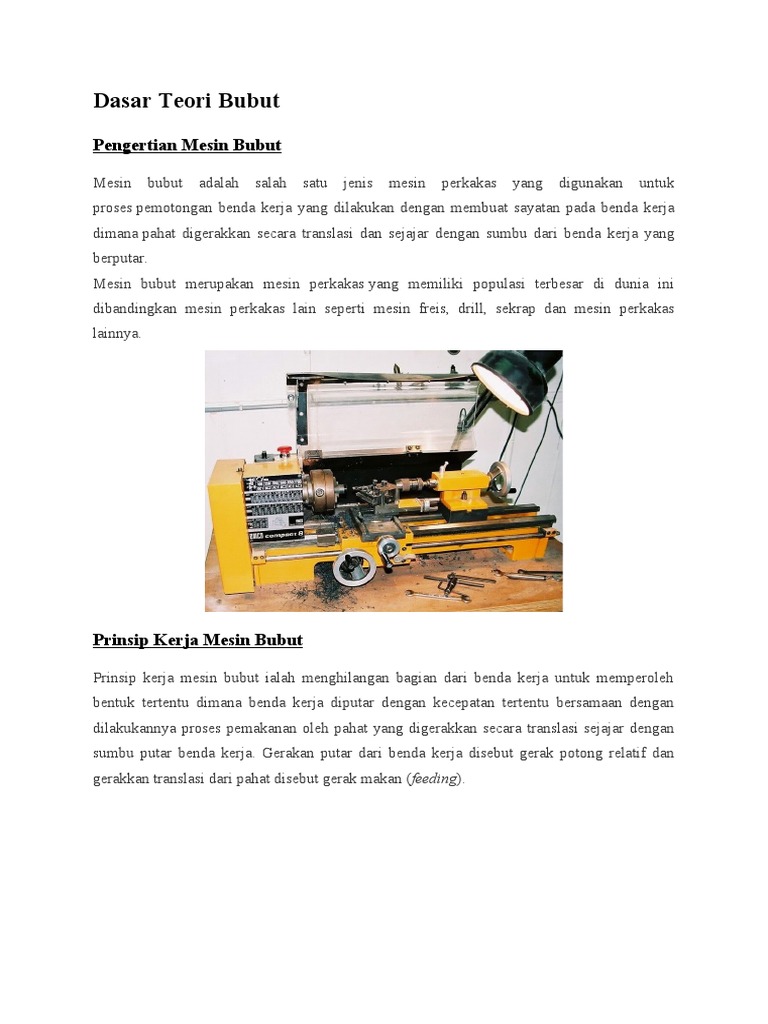 Dasar Teori Bubut | PDF