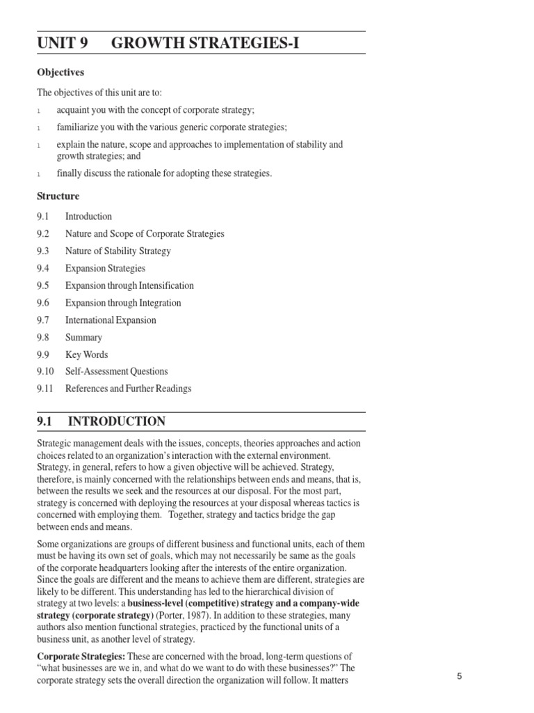 Corporate Strategy Unit 3 | PDF | Strategic Management | Mergers And ...