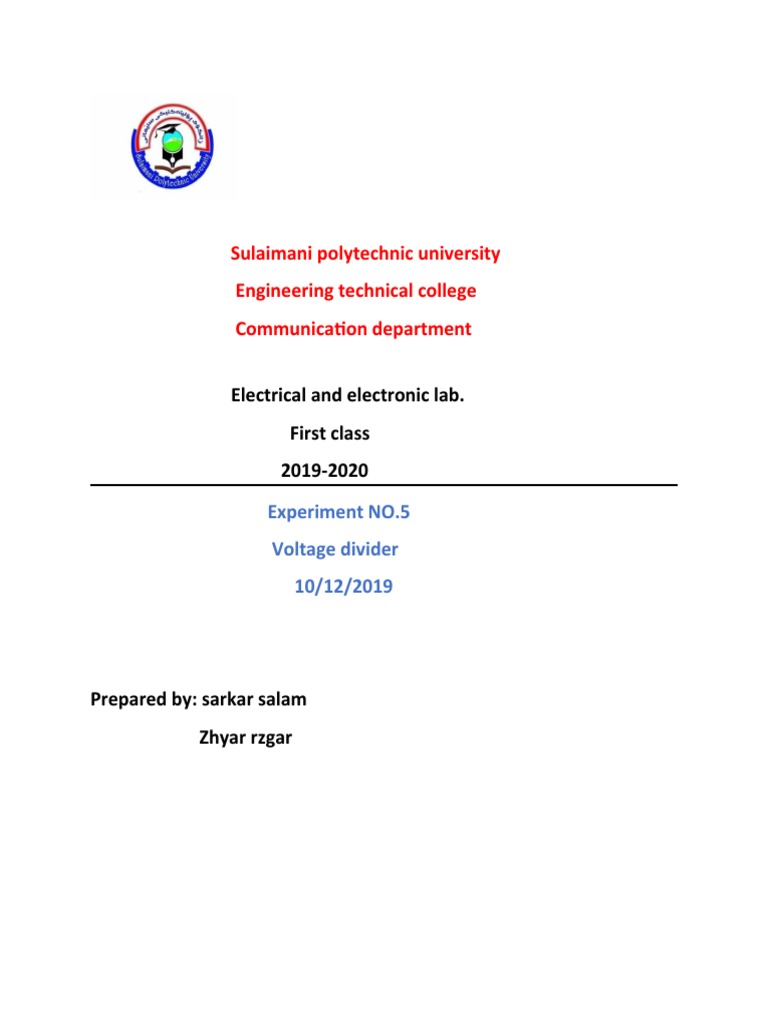 Sulaimani Polytechnic University Engineering Technical College ...