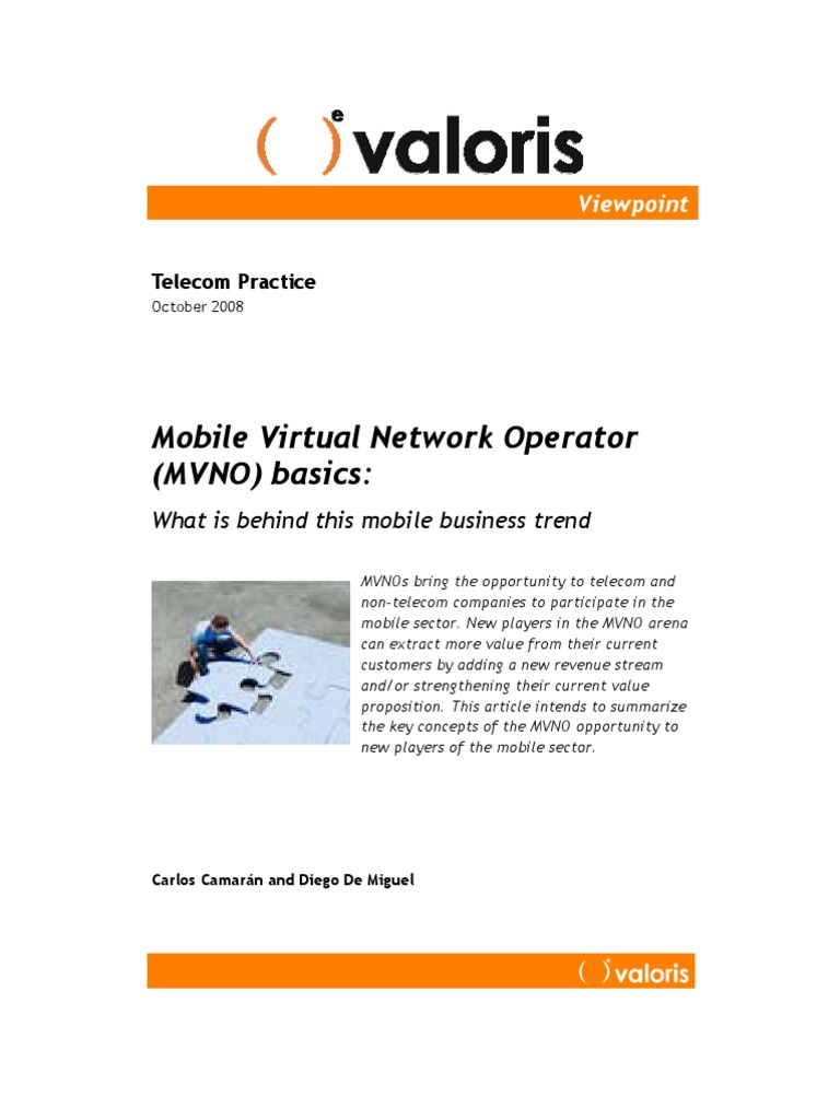 Mobile Virtual Network Operator (MVNO) Basics:: Telecom Practice | PDF ...