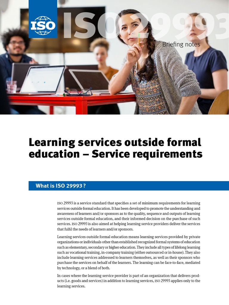 ISO 29993 - Briefing Note PDF | PDF | International Organization For ...